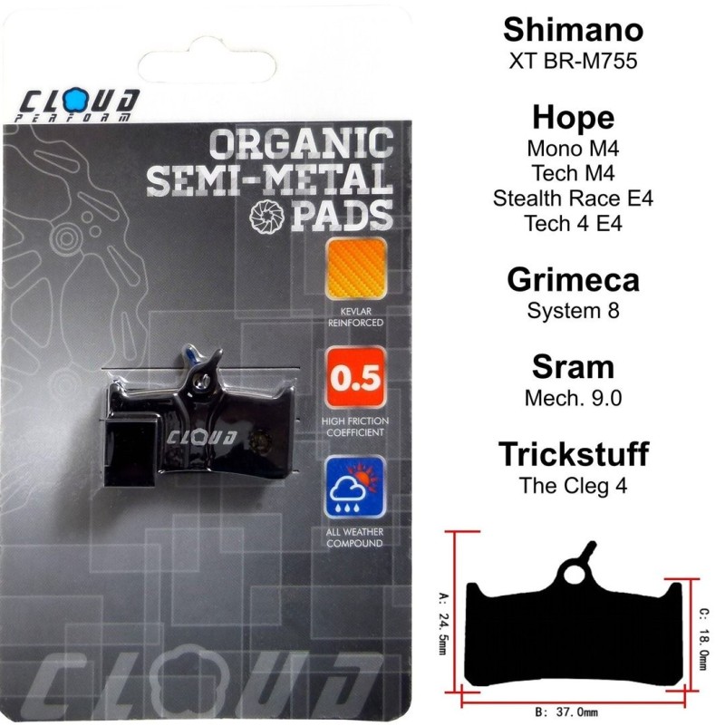 CLOUD Disc brake pads BP-09 Semi metal